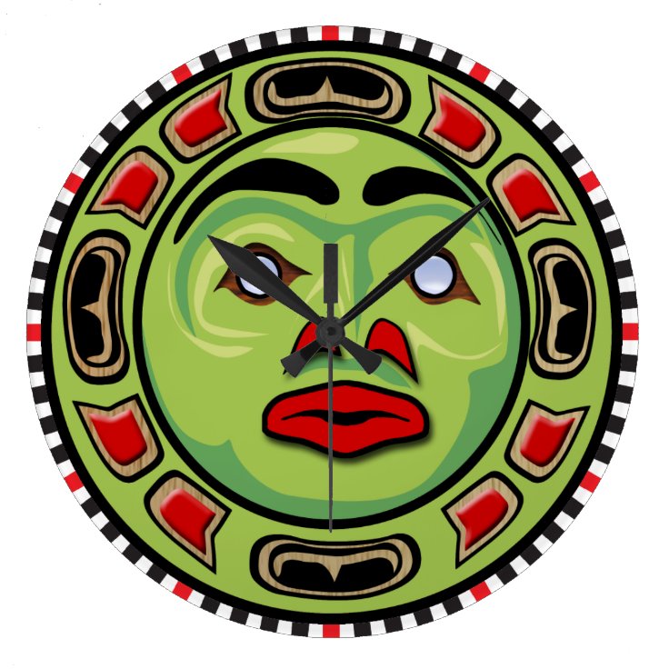 Northwest Coast Native American Mask Clock Design | Zazzle