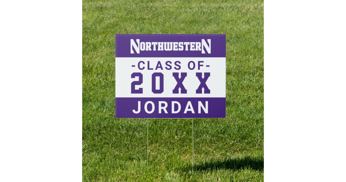 Northwestern University Wordmark | Graduation Sign | Zazzle
