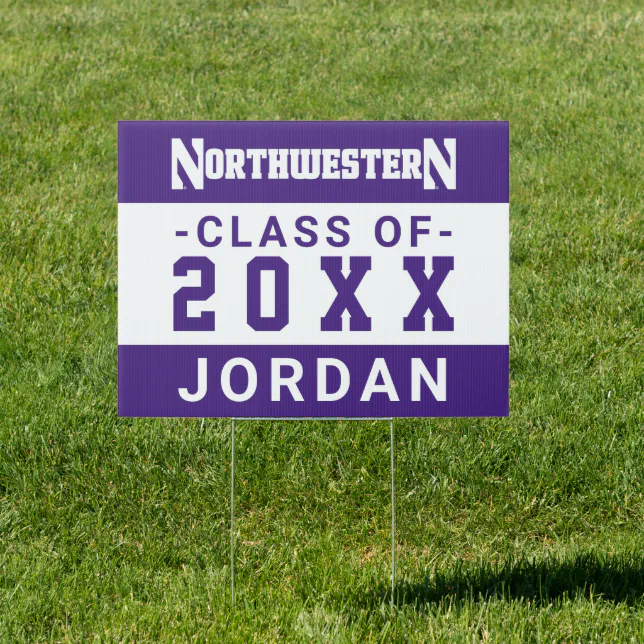 Northwestern University Wordmark | Graduation Sign | Zazzle