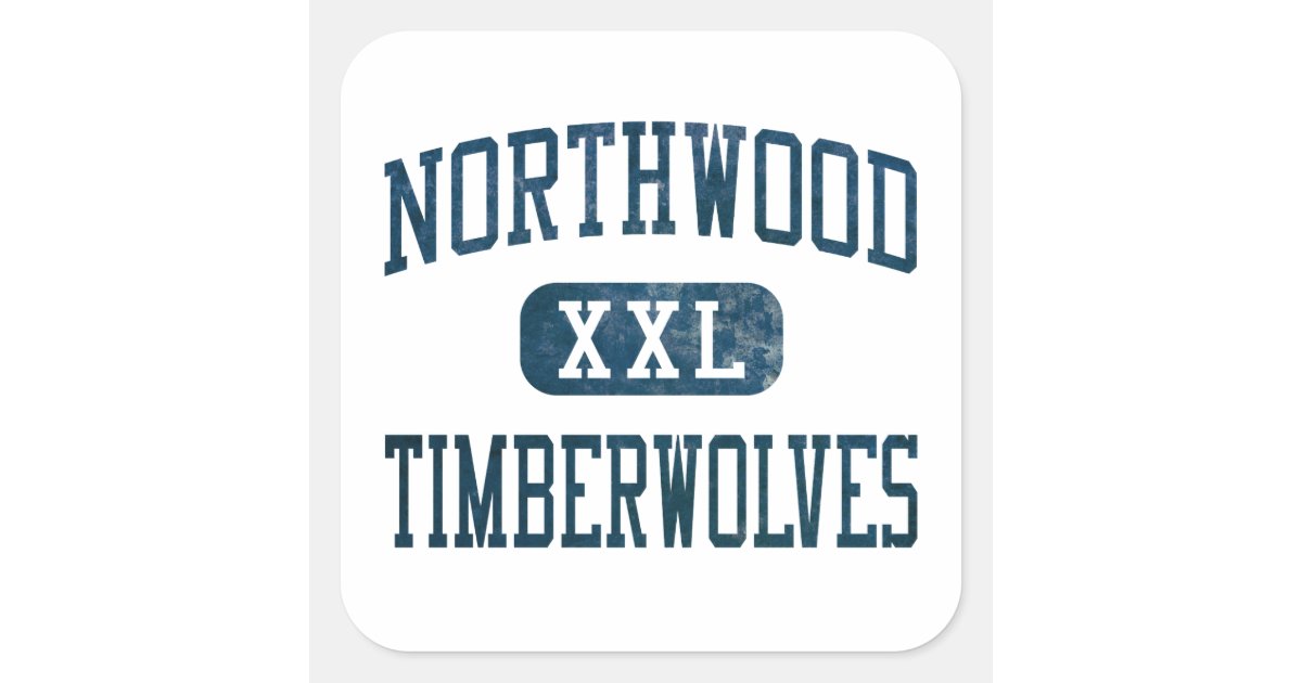 Northwood Timberwolves Athletics Square Sticker | Zazzle