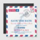 Norway Airmail Save the Date Magnetic Invitation | Zazzle