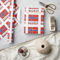 Norway and Norwegian Flag Wrapping Paper | Zazzle
