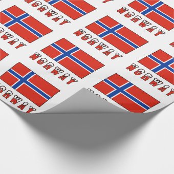 Norway and Norwegian Flag Wrapping Paper | Zazzle