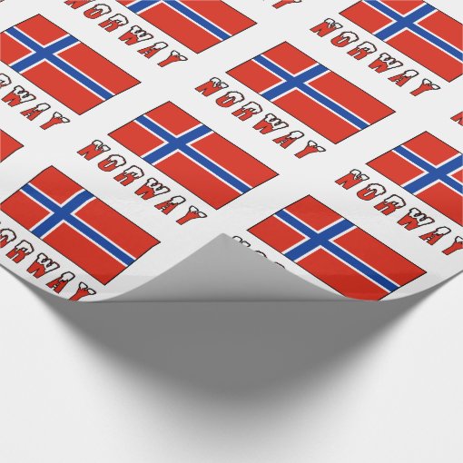 Norway and Norwegian Flag Wrapping Paper | Zazzle