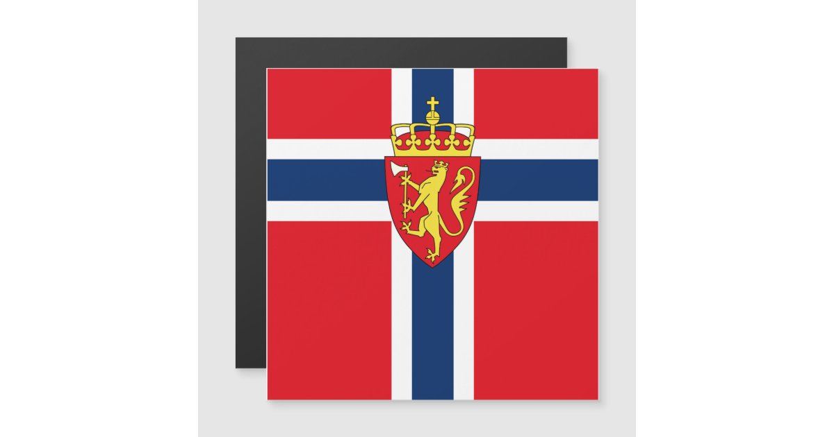 Norway Coat Of Arms On Norways Flag Norwegian Zazzle