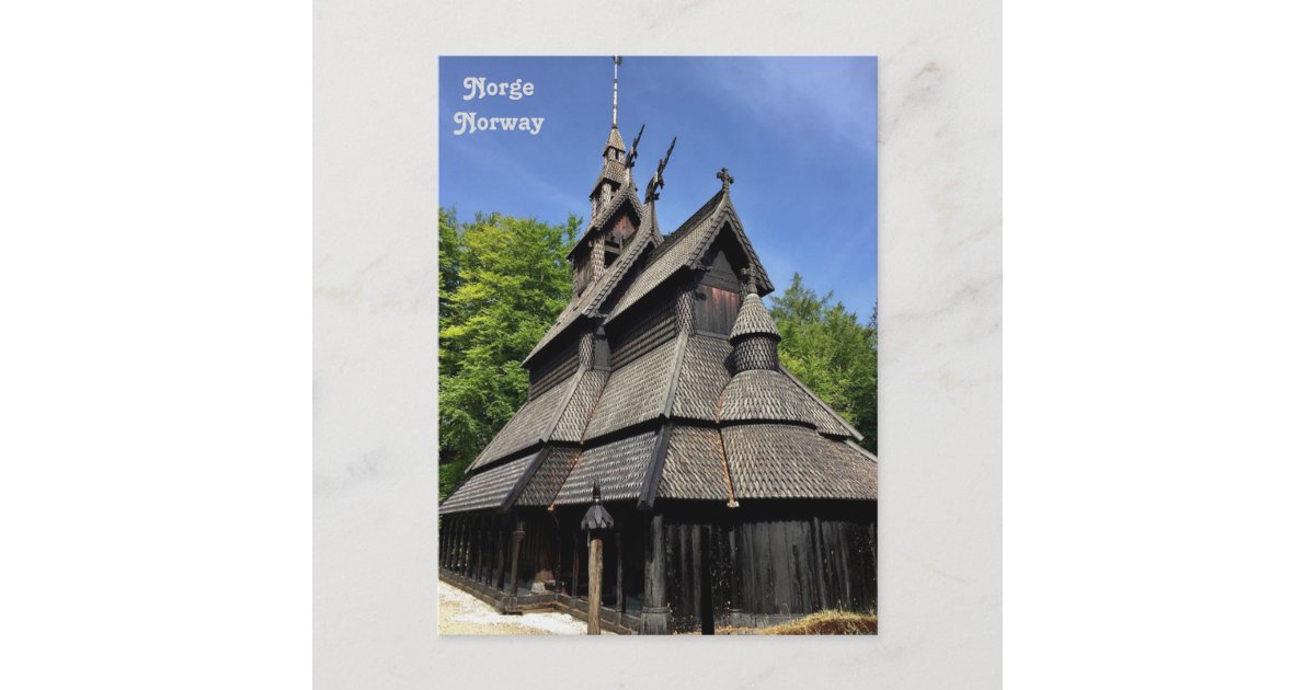 Norway, Fantoft Stave Church, Fana, Bergen Postcard | Zazzle