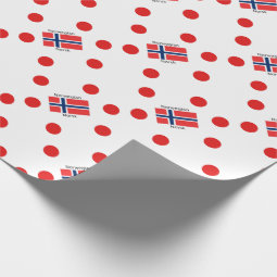 Norway Flag And Norwegian Language Design Wrapping Paper | Zazzle