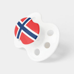 Norway flag baby pacifier | Cute baby shower gift | Zazzle