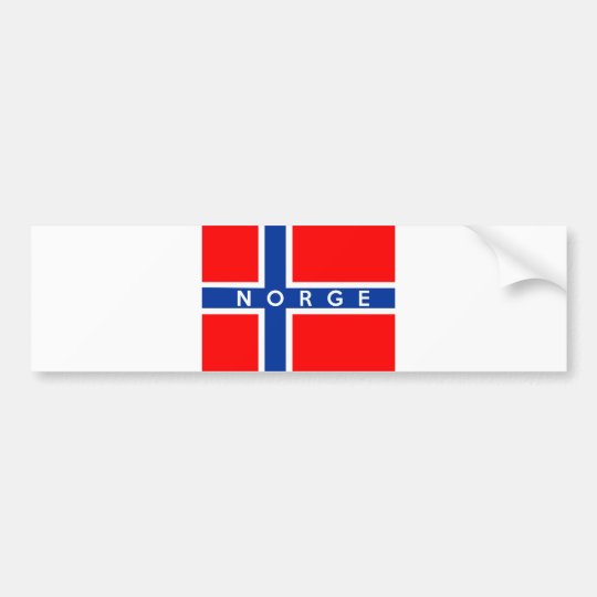 norway flag country norge text name bumper sticker | Zazzle.com