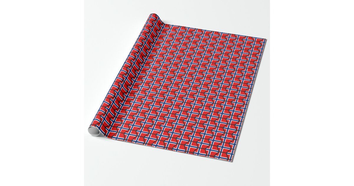 Norway Flag Honeycomb Wrapping Paper | Zazzle