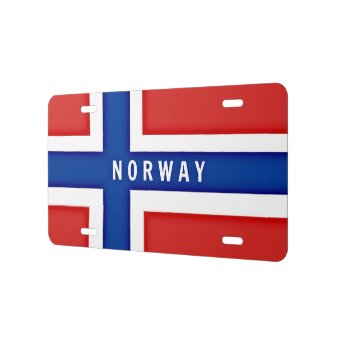 Norway Flag License Plate | Zazzle