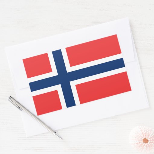 Norway Flag Stickers* Rectangular Sticker | Zazzle