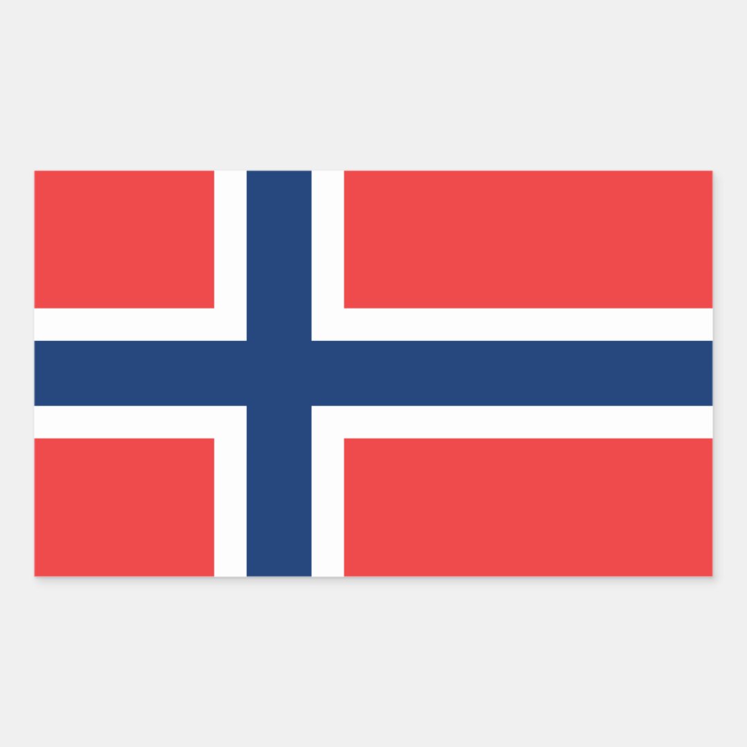 Norway Flag Stickers* Rectangular Sticker | Zazzle