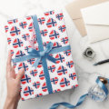 NORWAY HEART SHAPE FLAG WRAPPING PAPER | Zazzle