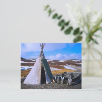 Norway, Lapland, Sami Settlement Postcard | Zazzle