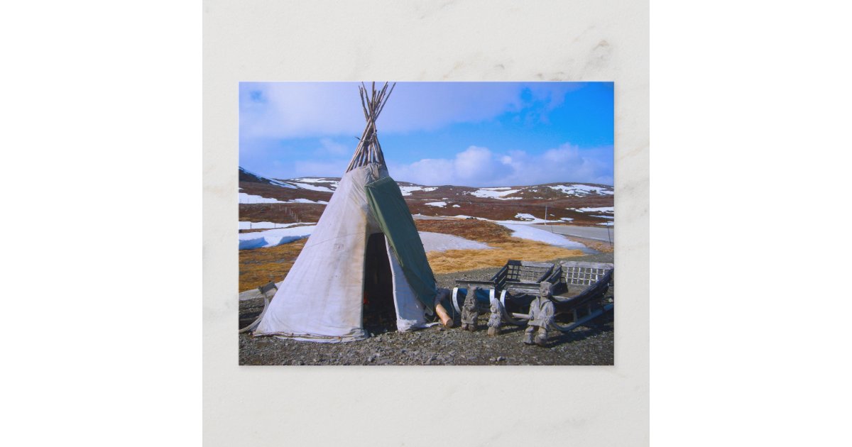 Norway, Lapland, Sami Settlement Postcard | Zazzle