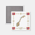 Norway Map + Flags Magnet | Zazzle