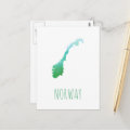 Norway Map Postcard | Zazzle