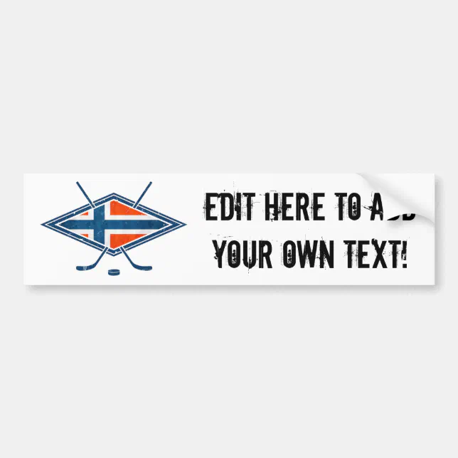 Norway Norge Ice Hockey Logo Bumper Sticker | Zazzle