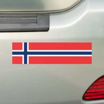 Norway - Norwegian Flag Bumper Sticker | Zazzle