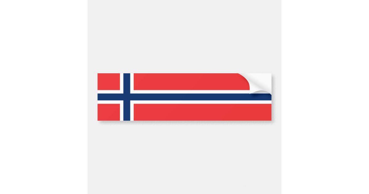 Norway - Norwegian Flag Bumper Sticker | Zazzle