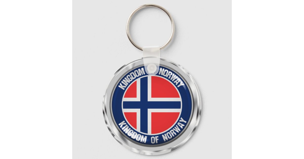 Norway Round Emblem Keychain | Zazzle
