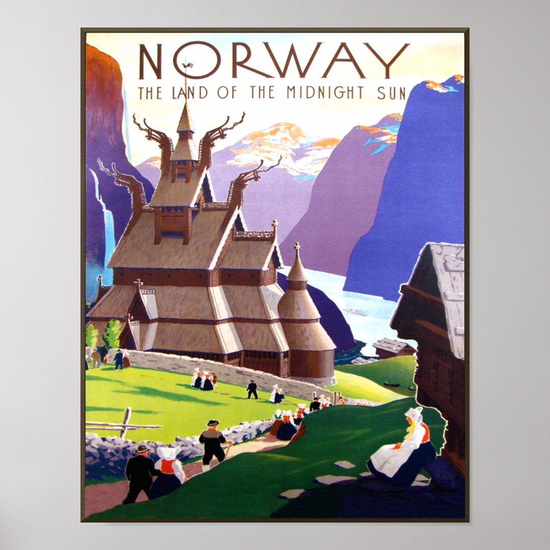 Norway travel poster | Zazzle