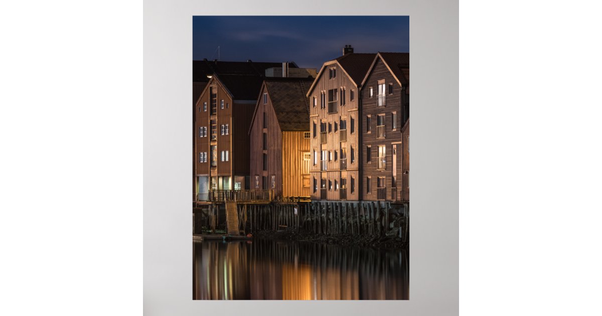 Norway Trondheim Houses Poster | Zazzle