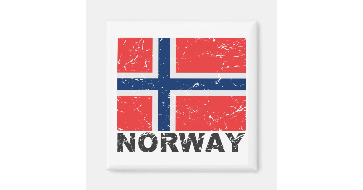 Norway Vintage Flag Magnet | Zazzle