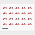 Norwegian American Flags Classic Round Sticker | Zazzle
