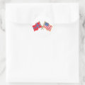 Norwegian American Flags Classic Round Sticker | Zazzle
