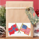 Norwegian American Flags Rectangular Sticker | Zazzle