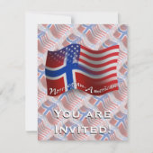 Norwegian-American Waving Flag Invitation | Zazzle