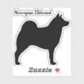 Norwegian Elkhound Dog Silhouette Vinyl Sticker | Zazzle