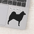 Norwegian Elkhound Dog Silhouette Vinyl Sticker | Zazzle