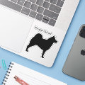 Norwegian Elkhound Dog Silhouette Vinyl Sticker | Zazzle