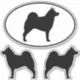 Norwegian Elkhound Silhouettes Vinyl Sticker Set | Zazzle