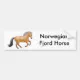 Norwegian Fjord Horse Bumper Sticker | Zazzle