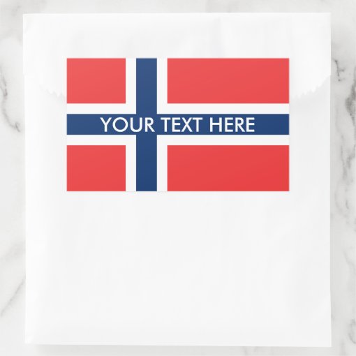 Norwegian flag custom stickers | Zazzle