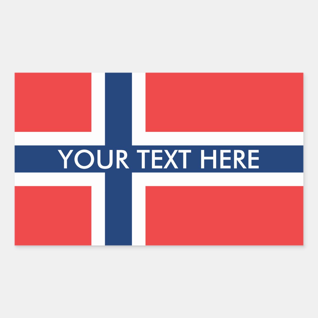 Norwegian flag custom stickers | Zazzle