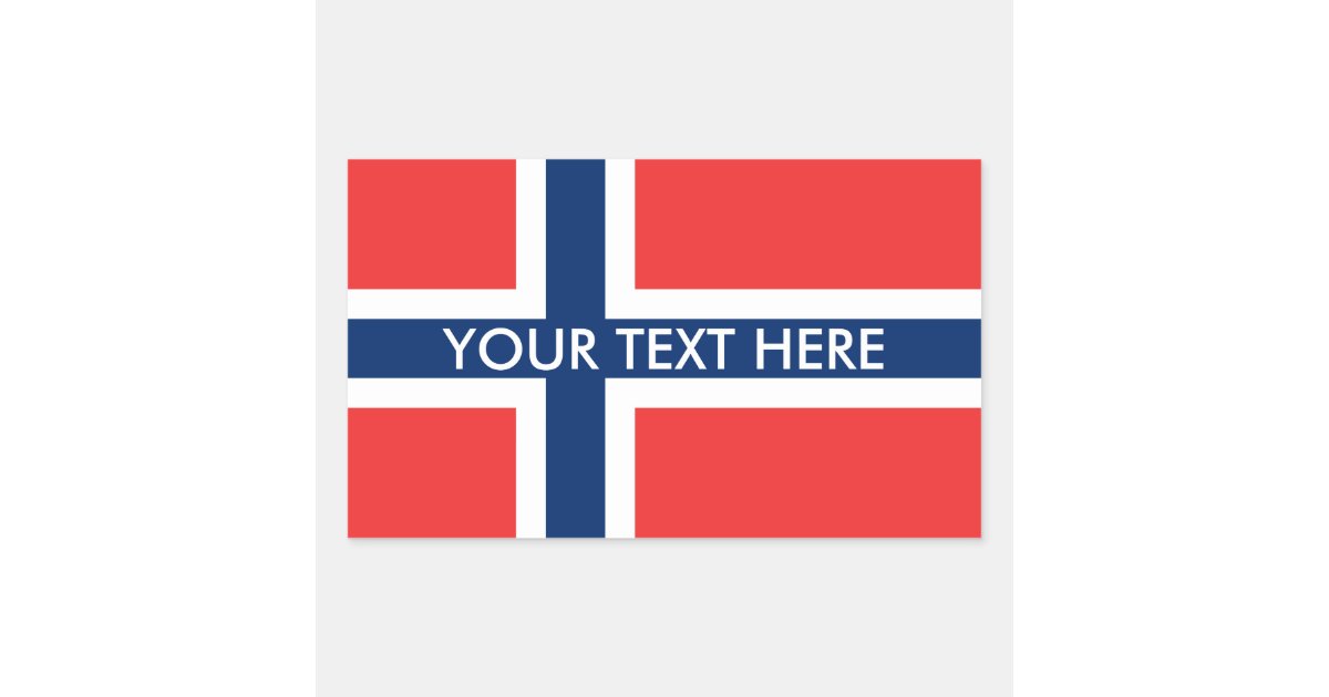 Norwegian flag custom stickers | Zazzle