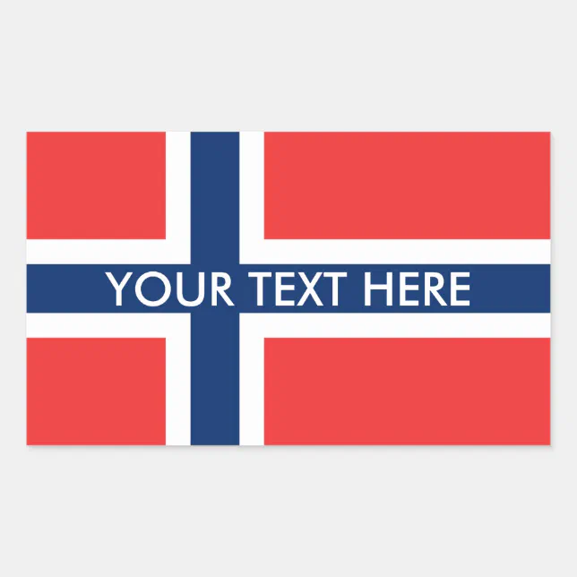 Norwegian flag custom stickers | Zazzle