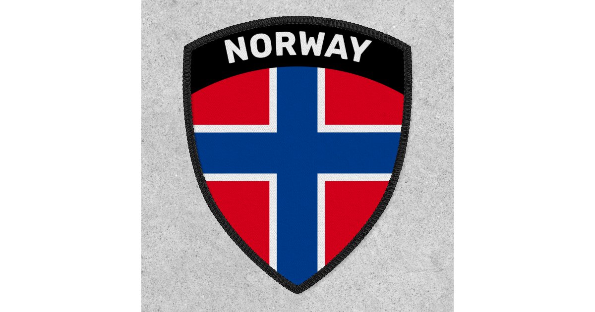 Norwegian Flag [Edit] Patch | Zazzle