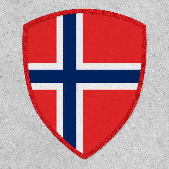 Norwegian Flag, Flag of Norway Patch | Zazzle