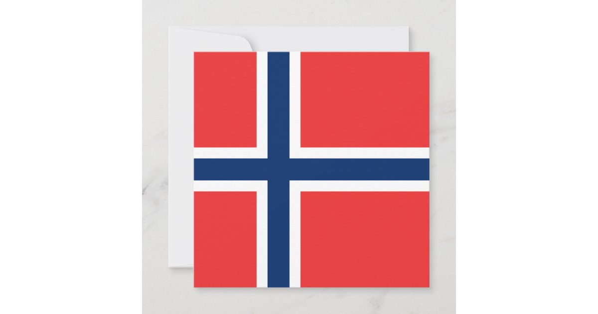 Norwegian Flag Invitation | Zazzle