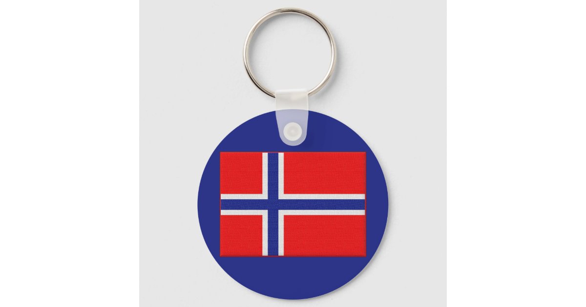 Norwegian Flag Keychain | Zazzle