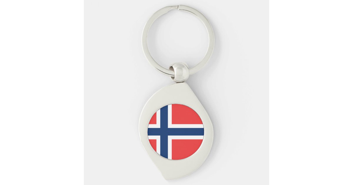 Norwegian flag Keychain | Zazzle