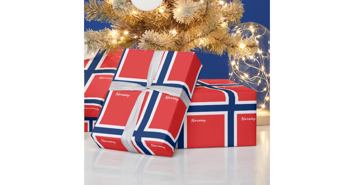 Norwegian Flag & Norway gifts /sports fans Wrapping Paper | Zazzle