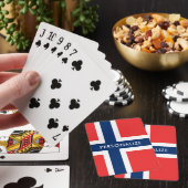 Norwegian flag of Norway custom playing cards | Zazzle