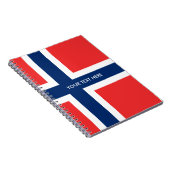 Norwegian flag of Norway custom spiral notebook | Zazzle